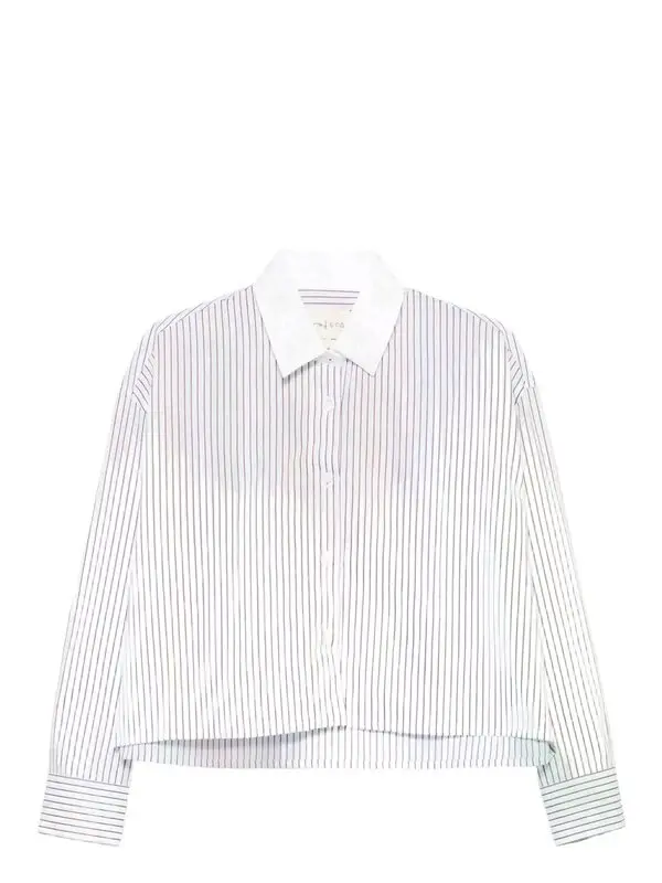 CORDERA Striped Button-down Shirt - White