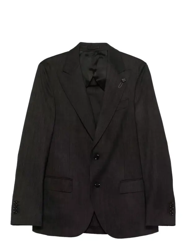 LARDINI Cotton Single-breasted Suit - Black
