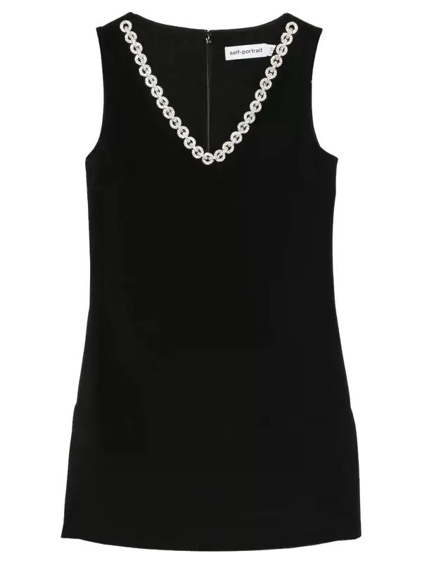SELF-PORTRAIT Crystal-embellished Dress - Black