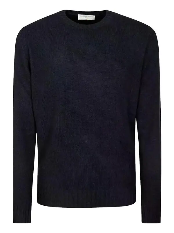 FILIPPO DE LAURENTIIS Ribbed Round-neck Sweater - Blue