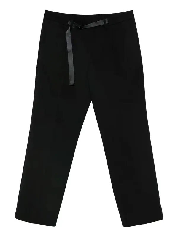 Moncler Belted Straight-leg Trousers - Black