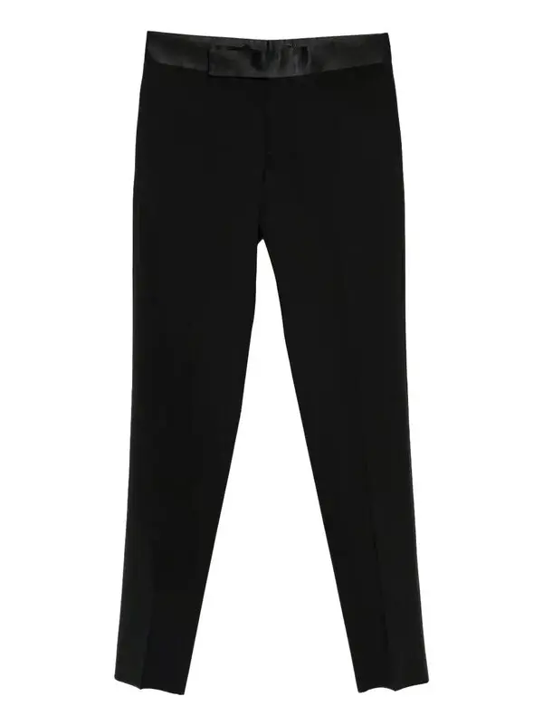 Emporio Armani Pressed-crease Trousers - Black