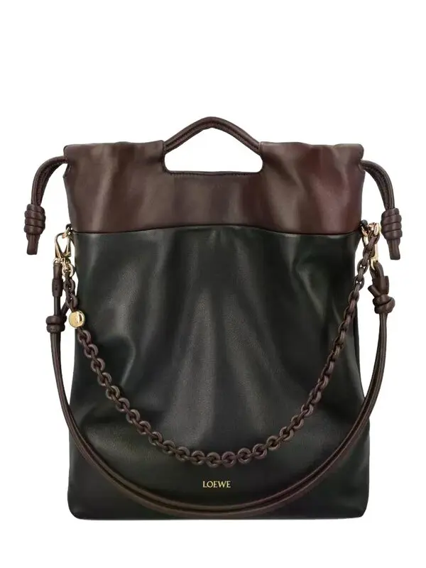 Loewe Chain-detail Leather Shoulder Bag - Black