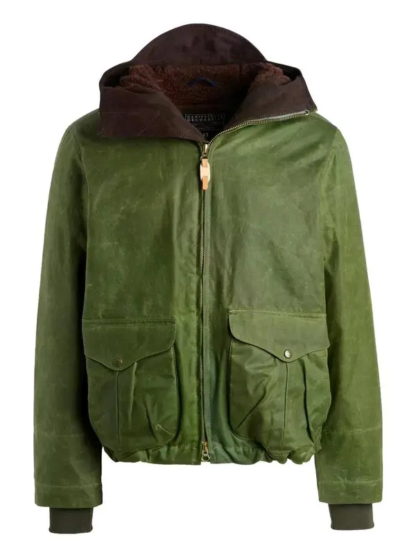 CECCARELLI Buttoned Pocket Hooded Jacket - Green