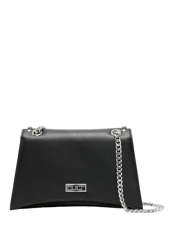 CULT Pearl-embellished Chain-strap Crossbody Bag - Black