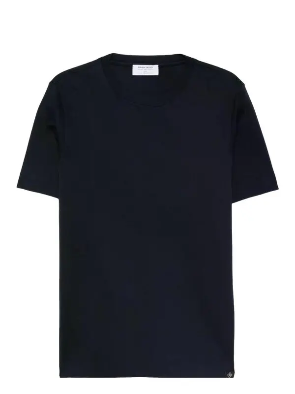 GRAN SASSO Crew-neck Cotton T-shirt - Blue