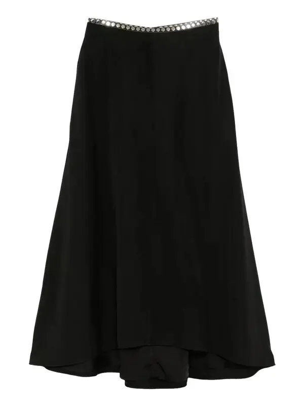 JIL SANDER Buttoned-waist Skirt - Black