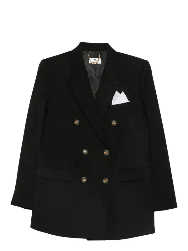 Elisabetta Franchi Double-breasted Blazer - Black
