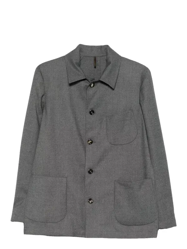 DELL'OGLIO Patch-pocket Single-breasted Suit - Grey