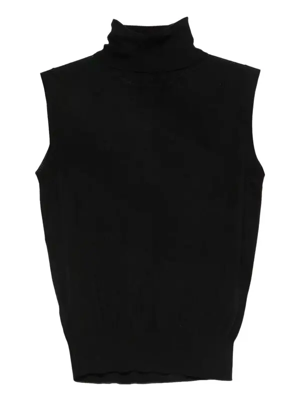 GOES BOTANICAL Fine-knit Vest - Nero