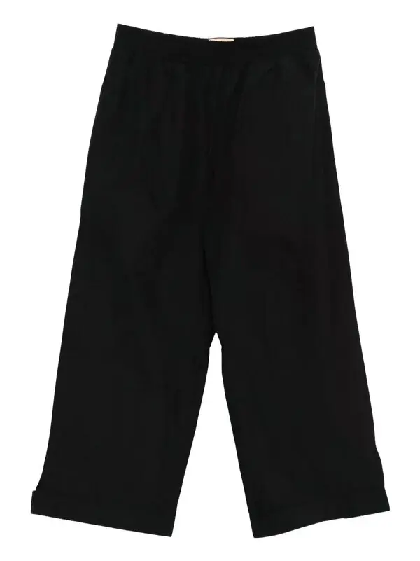 Plan C Elasticated-waist Trousers - Black
