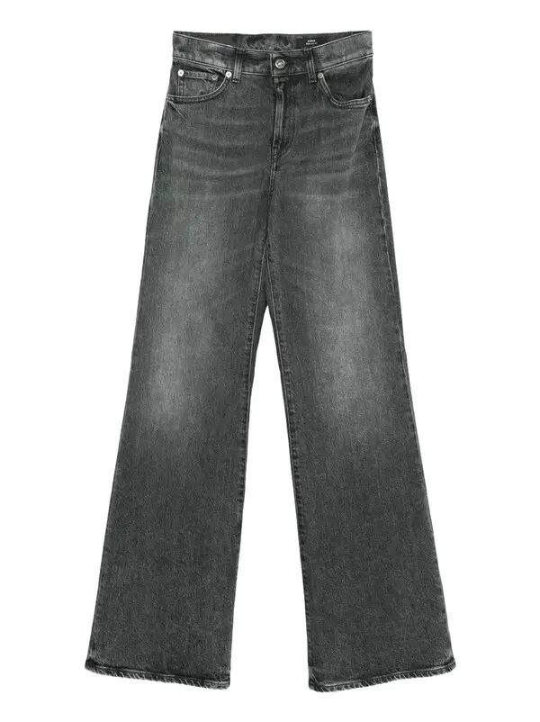 DONDUP Cotton-blend Wide Leg Jeans - Grey