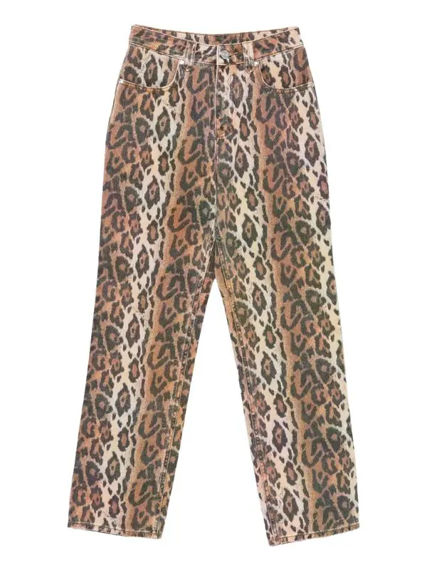 HOUSE OF SUNNY Animal-print Jeans - Brown