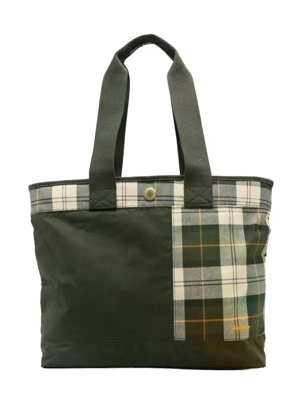 Barbour Check-patterned Tote Bag - Green