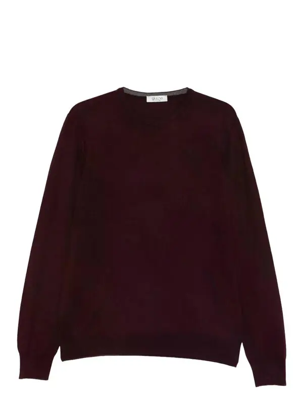 GIUUNO Crew-neck Sweater - Red