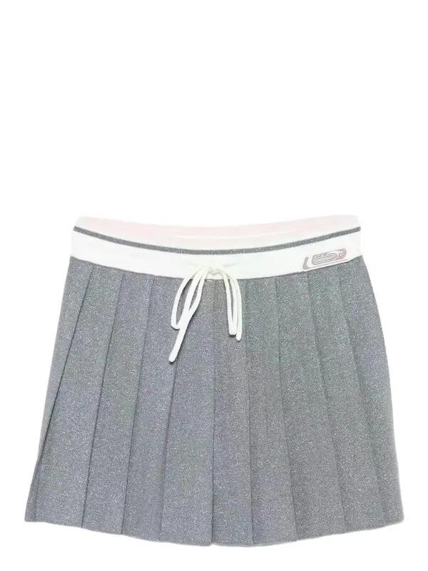 Casablanca Pleated Mini Skirt - Grey