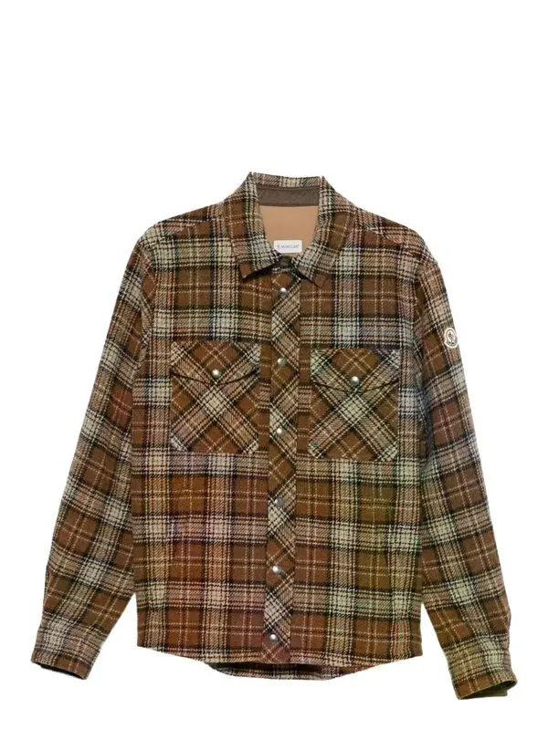 Moncler Check Pocket Shirt - Brown