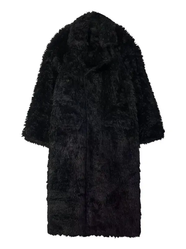 Camper Teddy-effect Faux-fur Coat - Black