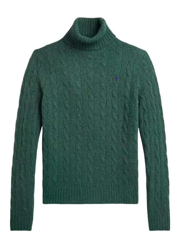 Polo Ralph Lauren Cable-knit Turtleneck Sweater - Green