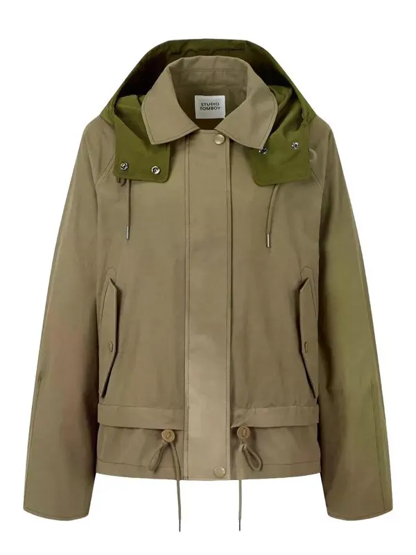 STUDIO TOMBOY Layered Hooded Jacket - Green