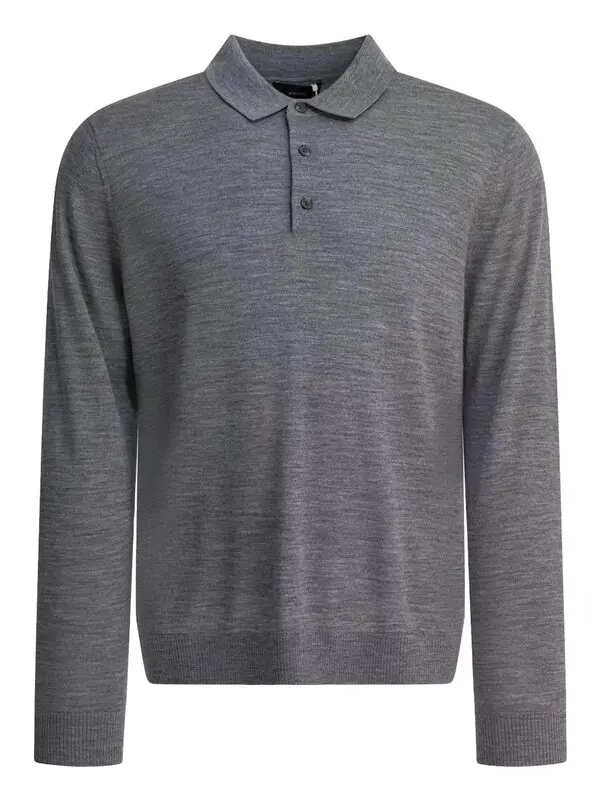 Vince Merino-wool Polo Shirt - Grey