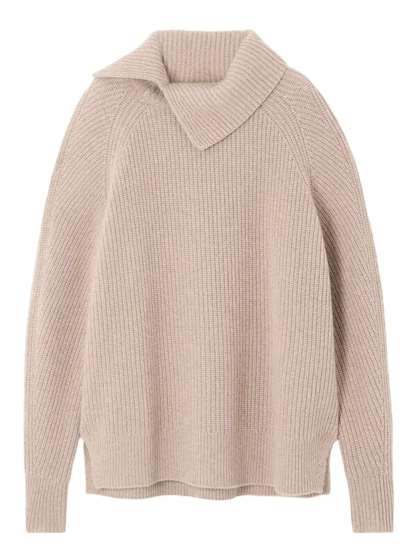 Loulou De Saison Cecil Ribbed Cashmere Sweater - Neutrals