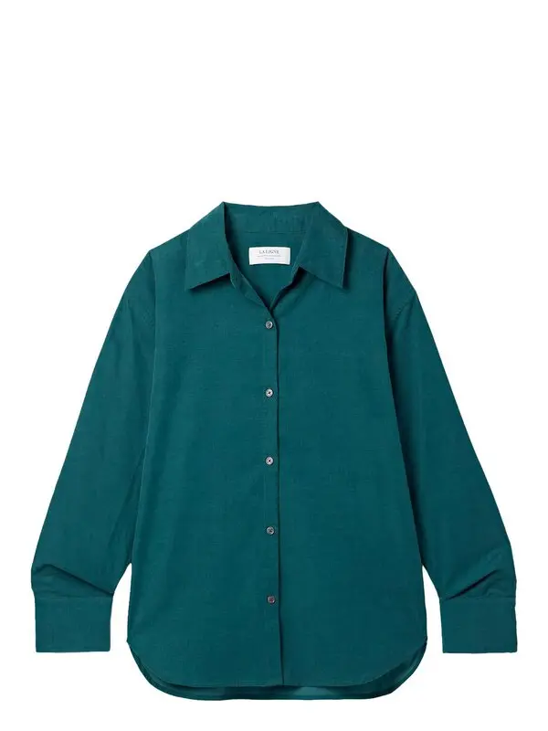 LA LIGNE Alain Cotton-corduroy Shirt - Blue