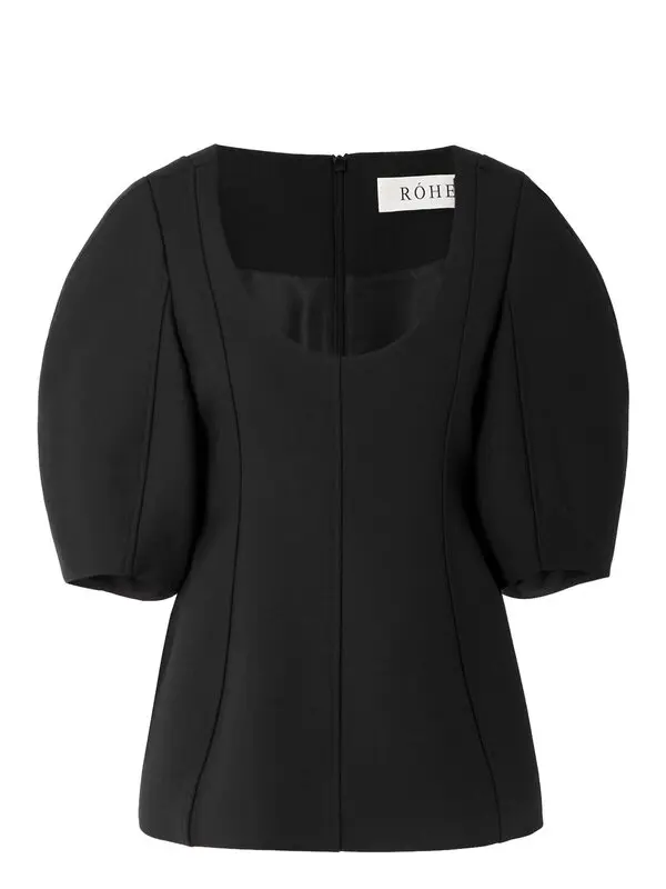 RÓHE Wool-blend Top - Black