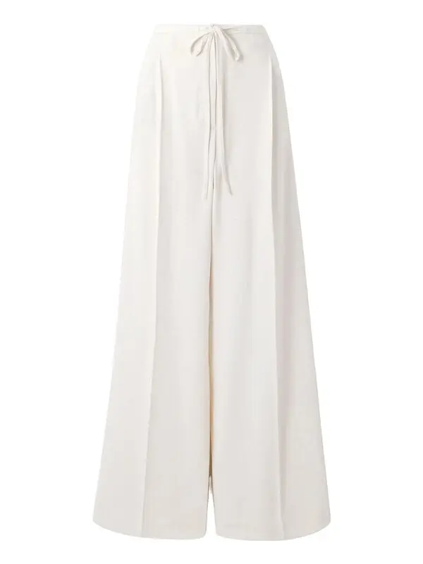 RÓHE Dupioni Wide-leg Pants - White
