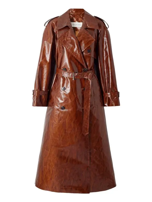 Dries Van Noten - Printed Double-Breasted Trench Coat