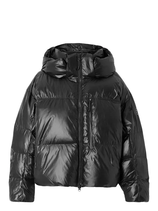 Adidas By Stella McCartney Hooded Padded Quilted Recycled Shell Jacket - Black
