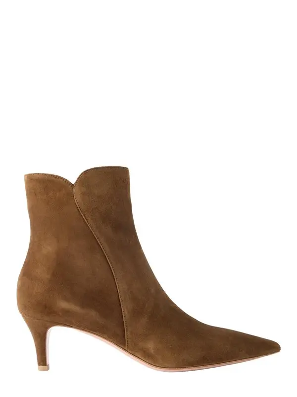 GIANVITO ROSSI Levy 55 Suede Ankle Boots - Brown