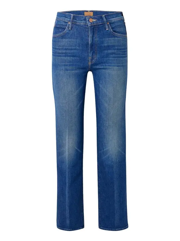 MOTHER The Kick It Flood High-rise Tapered Jeans - Blue