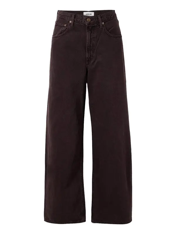 AGOLDE Low Curve Mid-rise Straight-leg Jeans - Brown