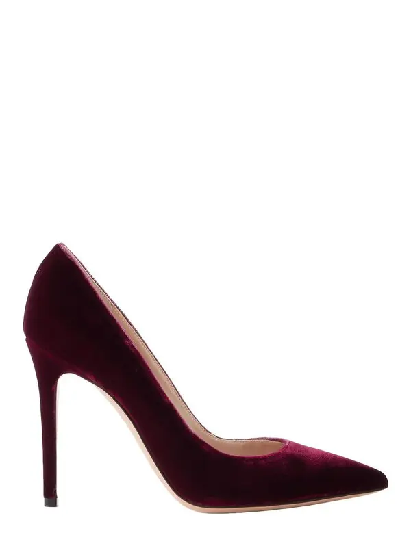 GIANVITO ROSSI 105 Velvet Pumps - Burgundy