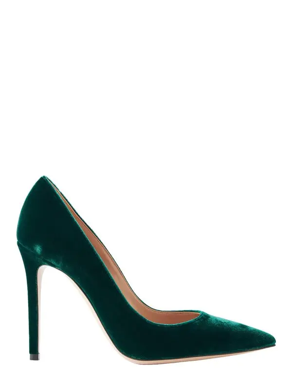 GIANVITO ROSSI 105 Velvet Pumps - Green
