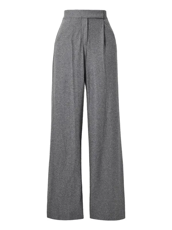 Veronica Beard Marbeau Pleated Straight-leg Pants - Gray