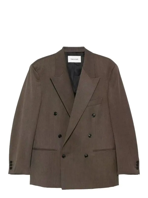 TONYWACK Double-breasted Blazer - Brown