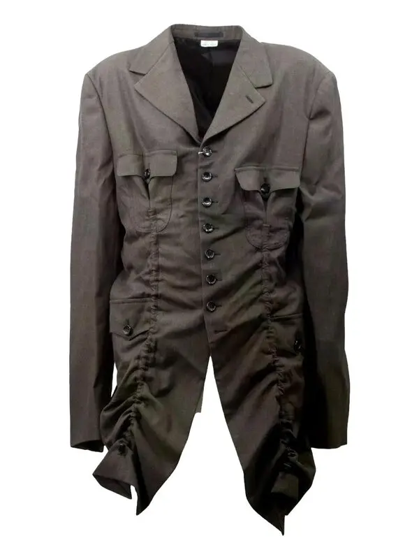 Comme Des Garçons Ruched Jacket - Green
