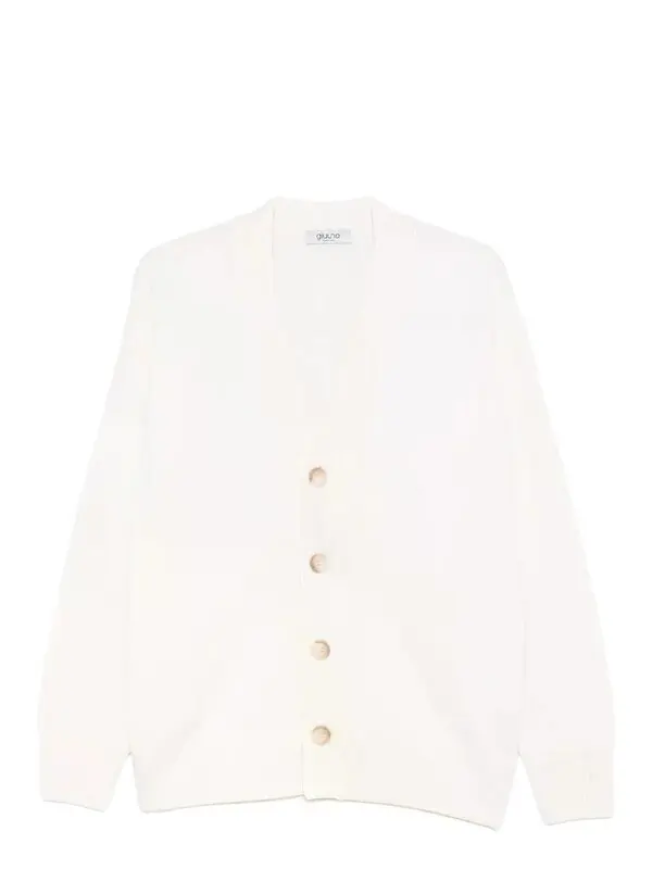 GIUUNO V-neck Cardigan - White