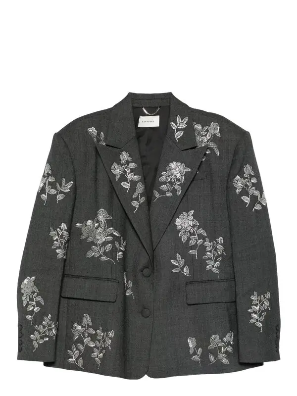 MARKGONG Floral-embellished Jacket - Grey