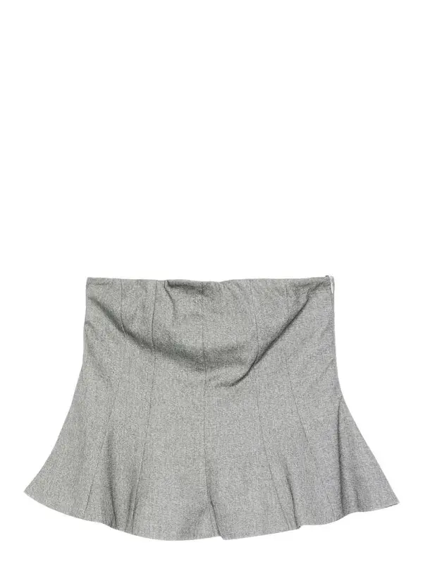 RAME Flared Strapless Top - Grey