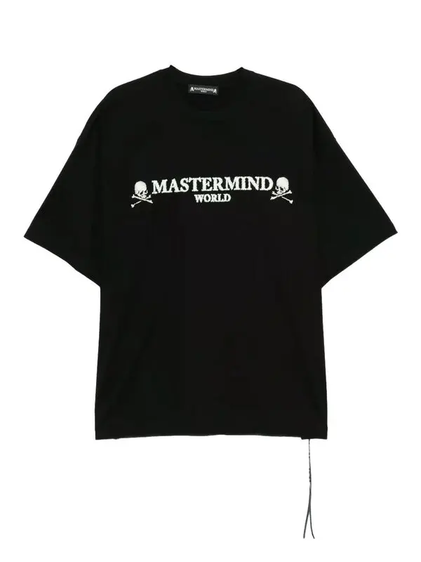 MASTERMIND WORLD Logo-embroidered T-shirt - Black