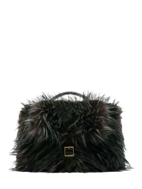 Sacai Faux Fur Tote - Green