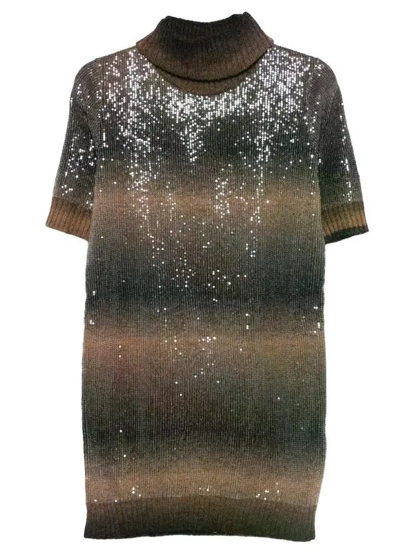 Liu Jo Sequin-embellished Mini Dress - Brown