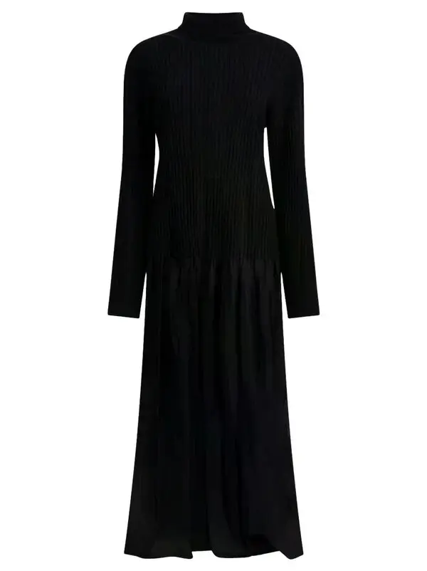 Max & Moi Reve Ribbed-panel Maxi Dress - Black