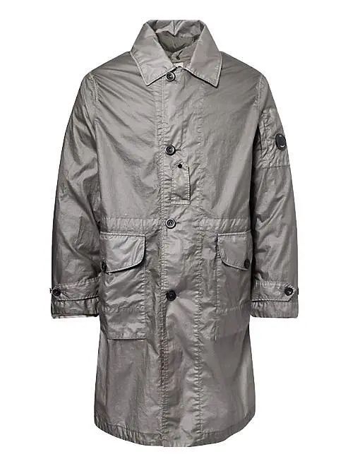 C.P. COMPANY Opal Long-length Nylon Overcoat - Gunmetal