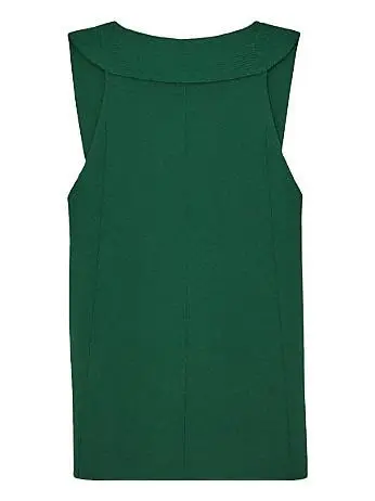REISS Maisie Low-back Stretch-knit Vest - Green