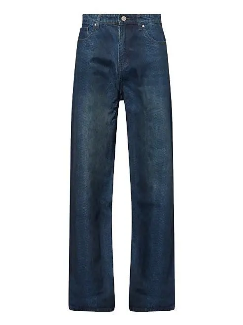 BASKETCASE Lax Snake Straight-leg Denim Jeans - Dark Blue