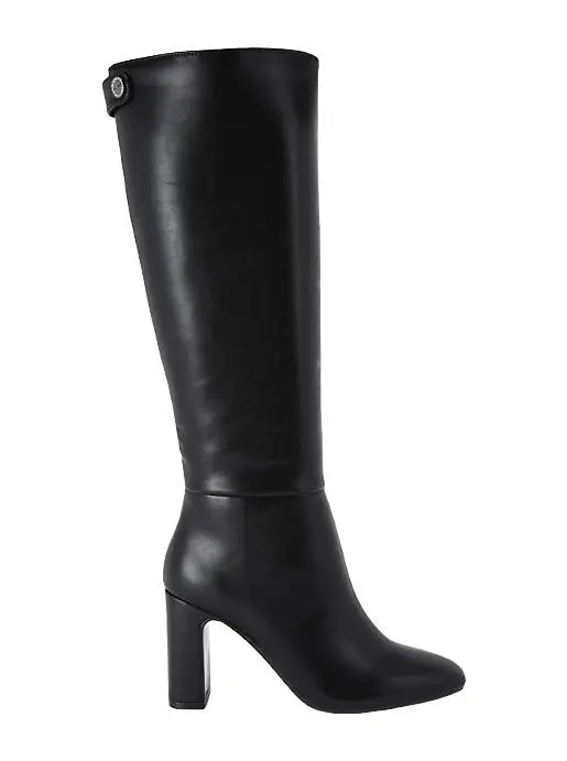 Carvela Jackpot Wide-fit Faux-leather Heeled Knee-high Boots - Black